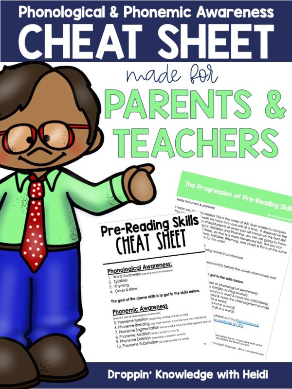 Phonological Awareness Cheat Sheet – Literacy And Justice For All